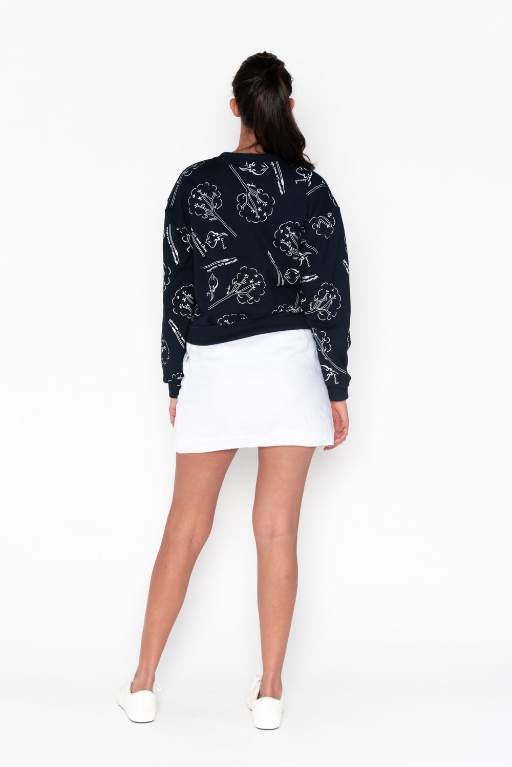 Cropped Sweatshirt - Yawiny (Stingray) & Wongai (Wattle Tree)